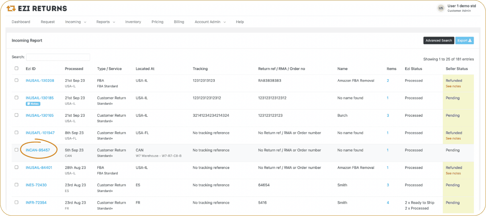 Ezi Returns | Help Manuals